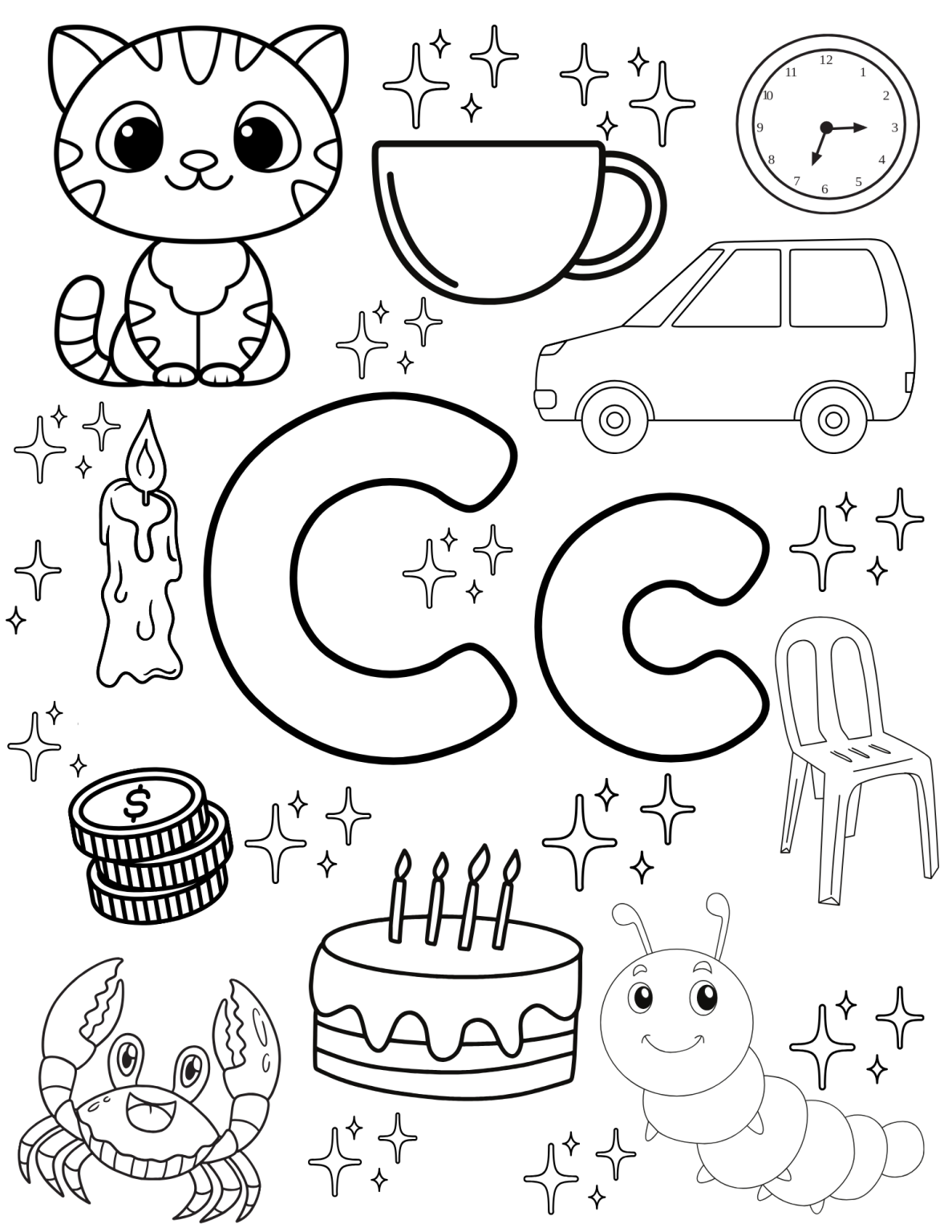 Alphabet Coloring Sheets - Fun Coloring Sheets