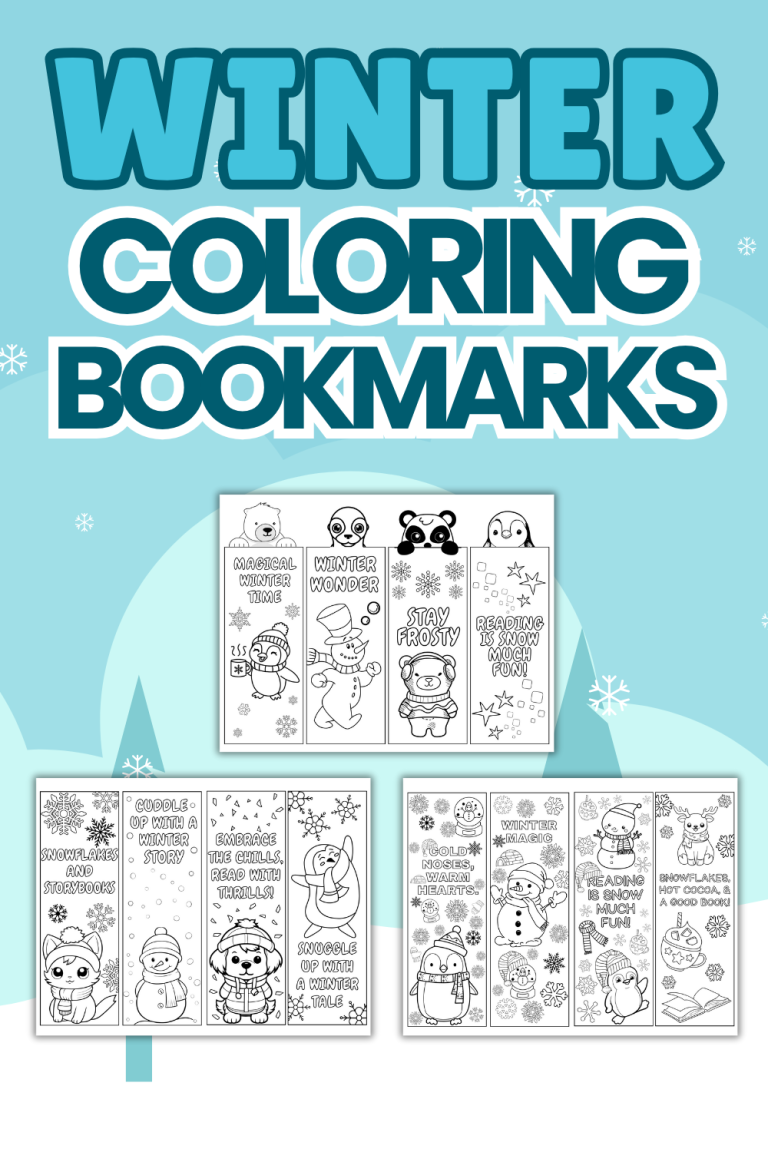 Winter Coloring Bookmarks - Fun Coloring Sheets