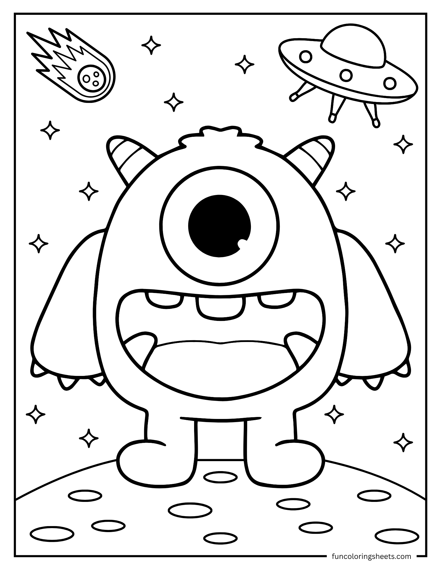 Alien Coloring Pages - Fun Coloring Sheets