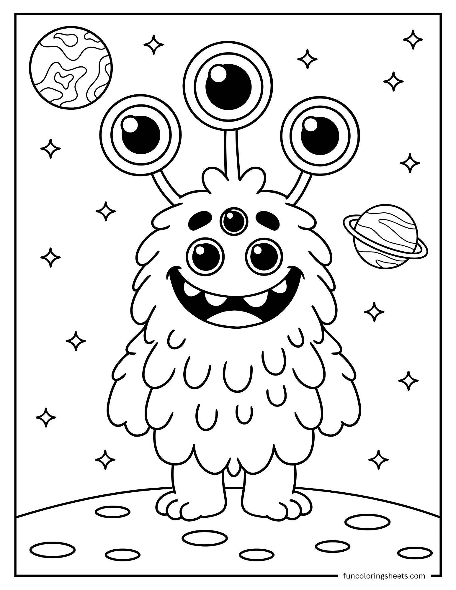 Alien Coloring Pages - Fun Coloring Sheets