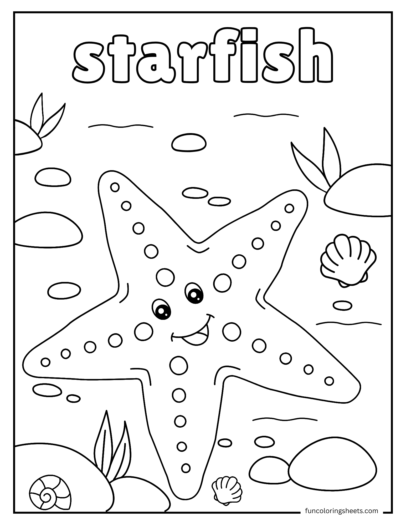 Sea Creatures Coloring Pages - Fun Coloring Sheets