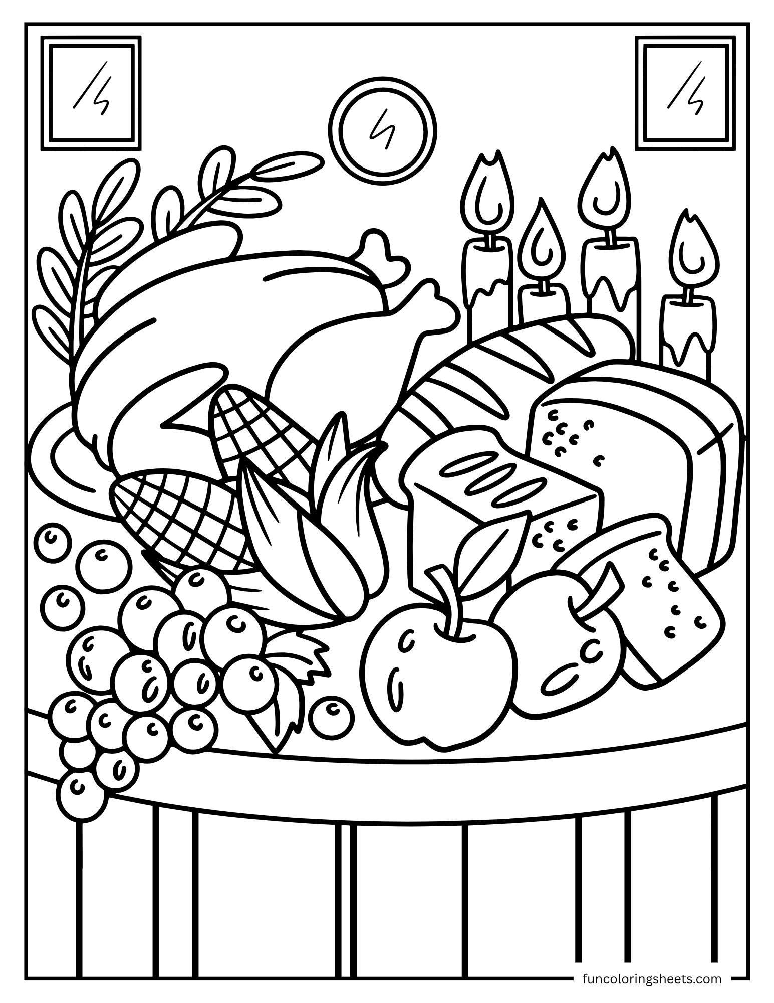 Thanksgiving Coloring Pages - Fun Coloring Sheets
