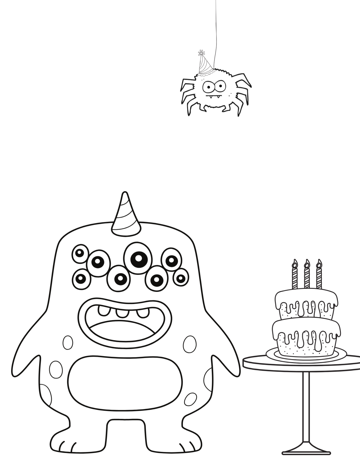 Monster Coloring Pages - Fun Coloring Sheets