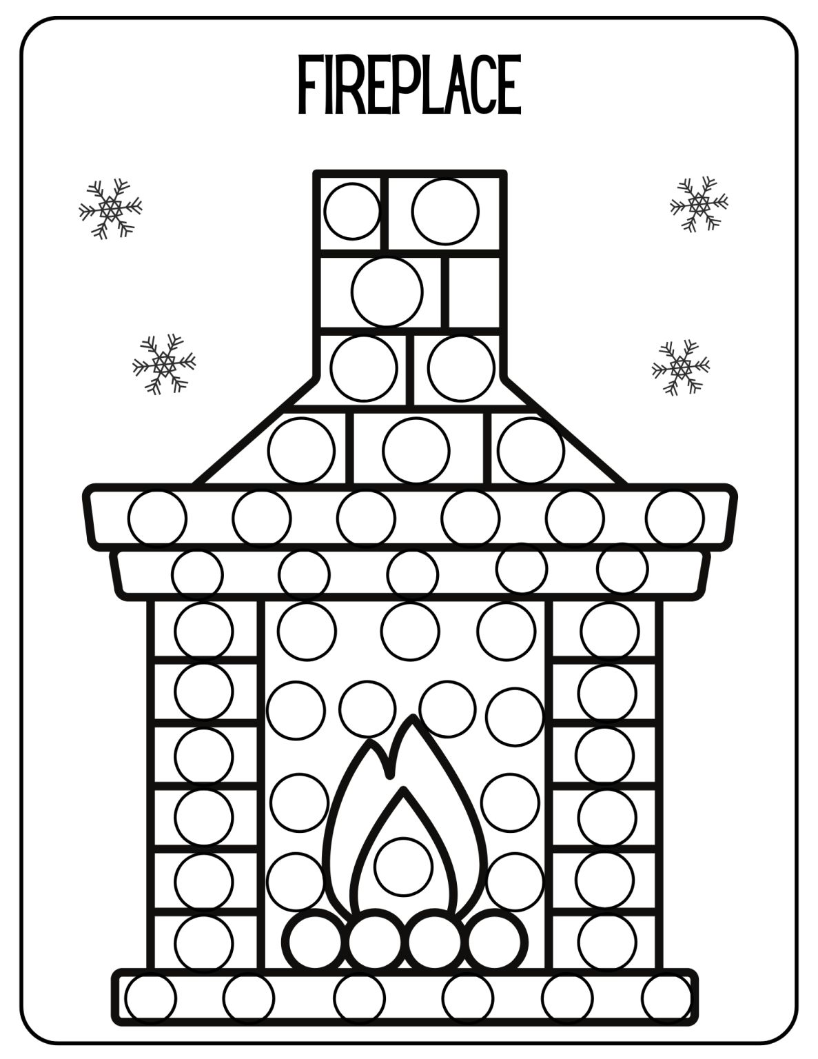 Winter Dot Marker Coloring Sheets - Fun Coloring Sheets
