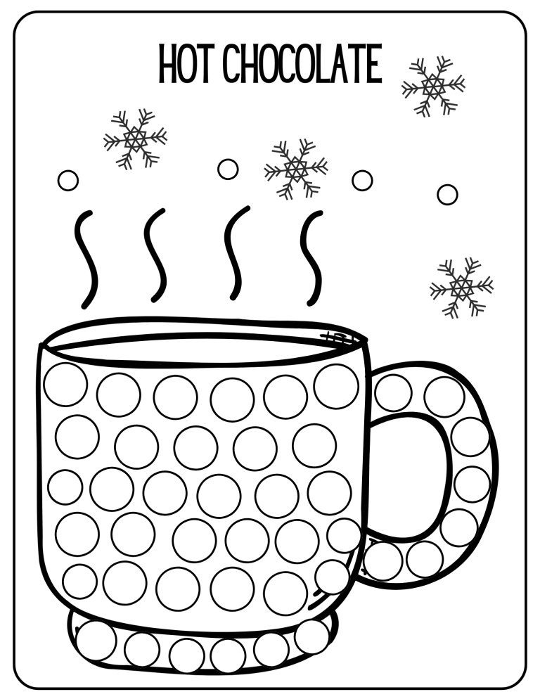 Winter Dot Marker Coloring Sheets - Fun Coloring Sheets