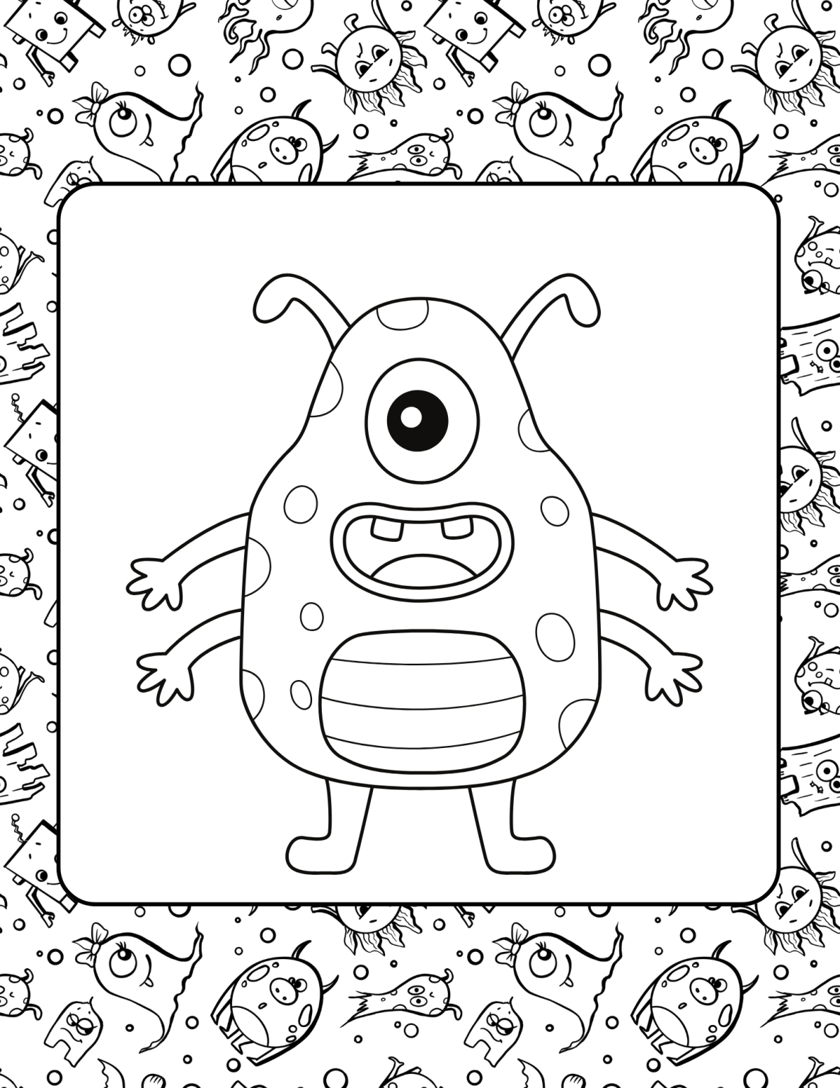 Monster Coloring Pages - Fun Coloring Sheets