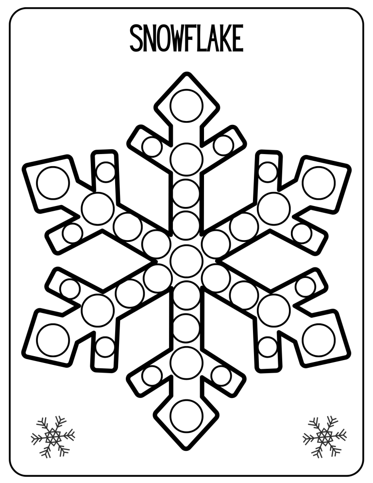 Winter Dot Marker Coloring Sheets - Fun Coloring Sheets