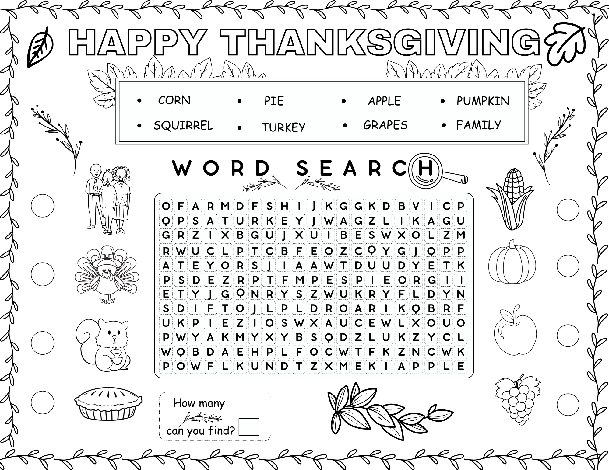 Free Activity Placemats for Kids - Fun Coloring Sheets