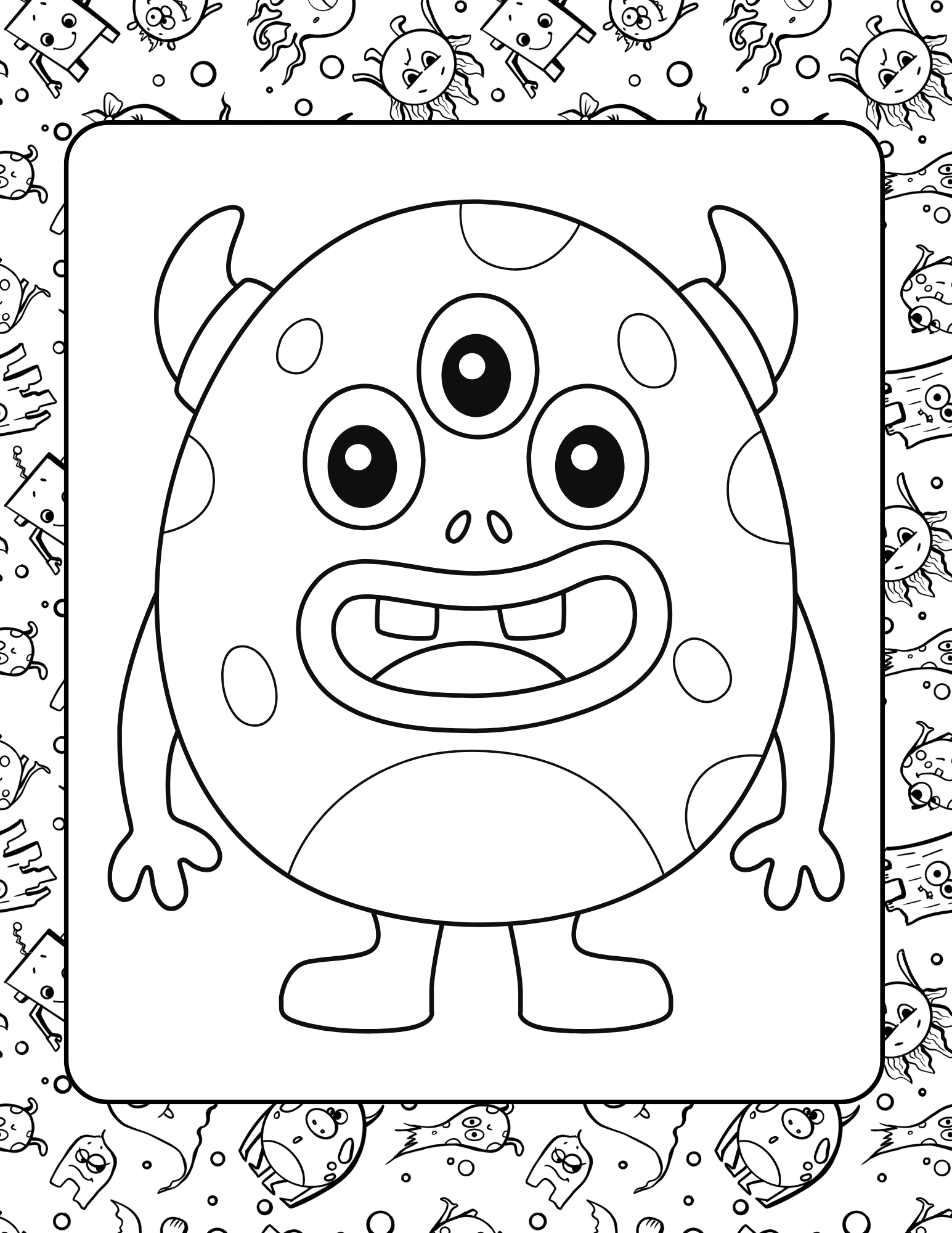 Monster Coloring Pages - Fun Coloring Sheets