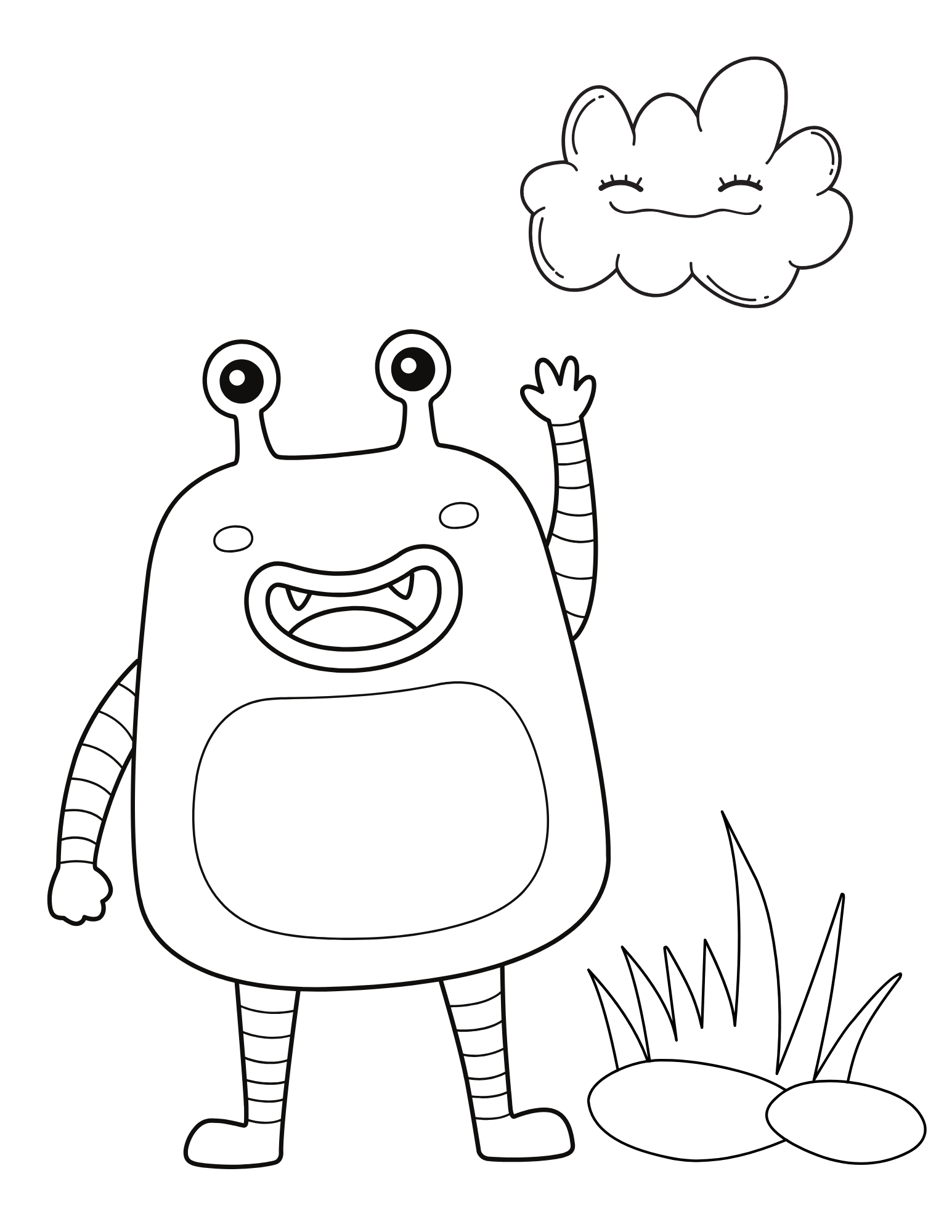 Monster Coloring Pages - Fun Coloring Sheets