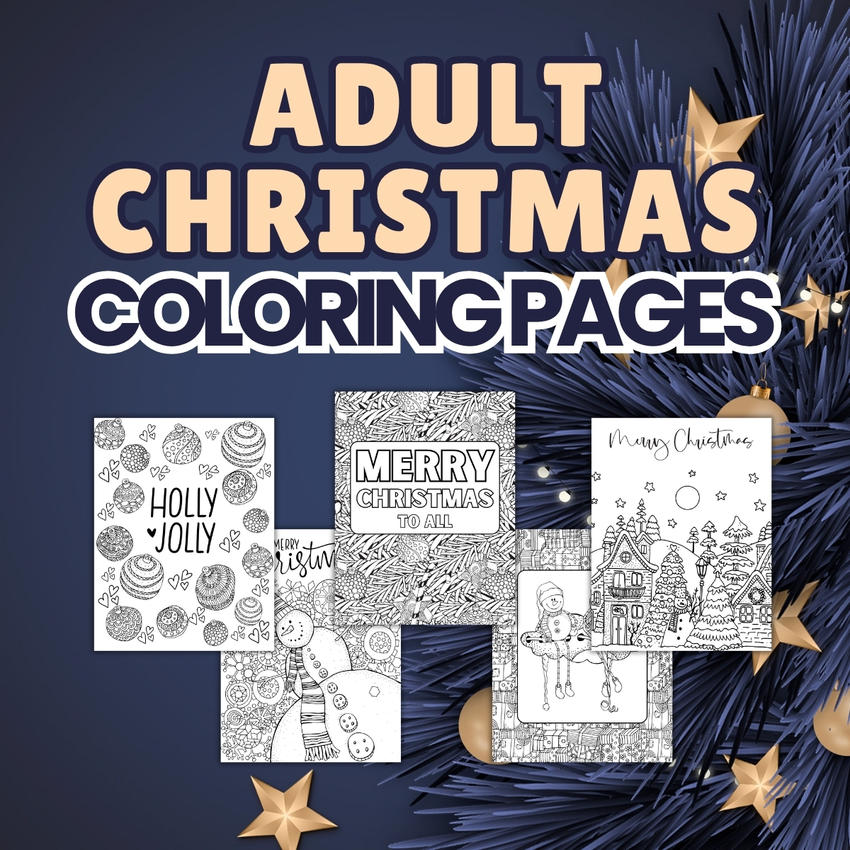 Adult Christmas Coloring Pages - Fun Coloring Sheets
