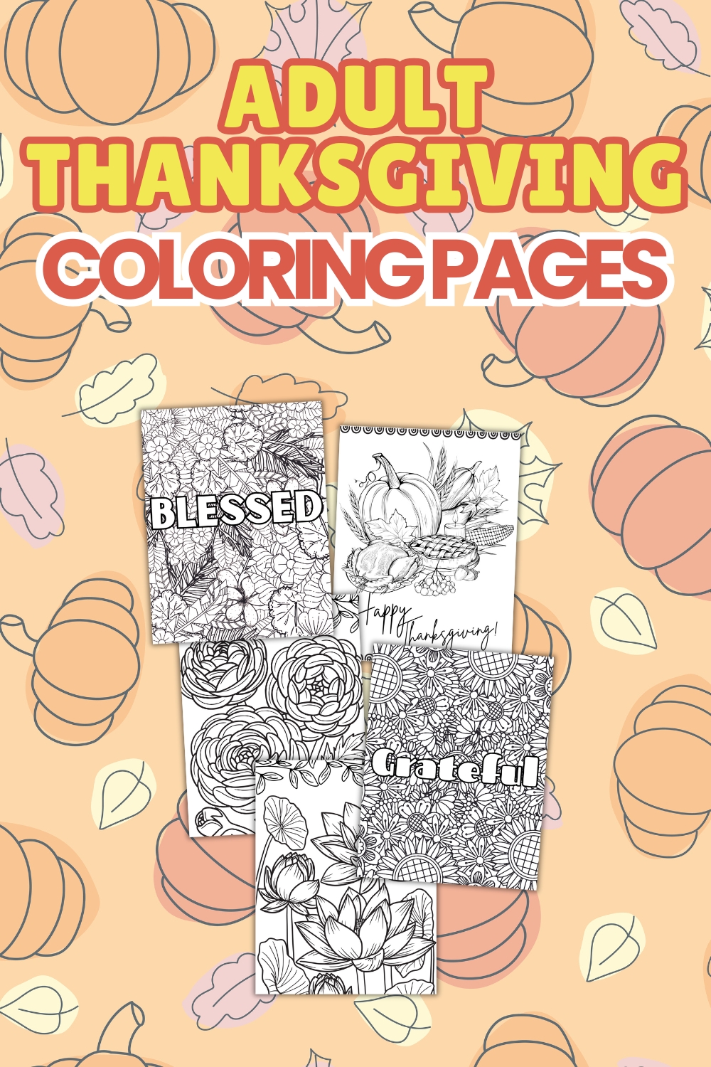 Adult Thanksgiving Coloring Pages - Fun Coloring Sheets