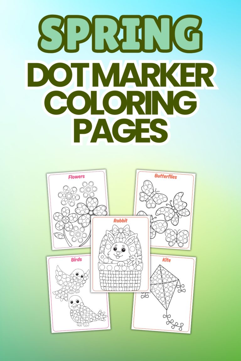 Spring Dot Marker Coloring Pages - Fun Coloring Sheets