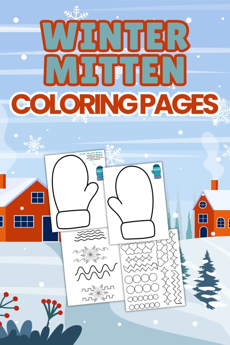 Winter Mitten Coloring Pages - Fun Coloring Sheets