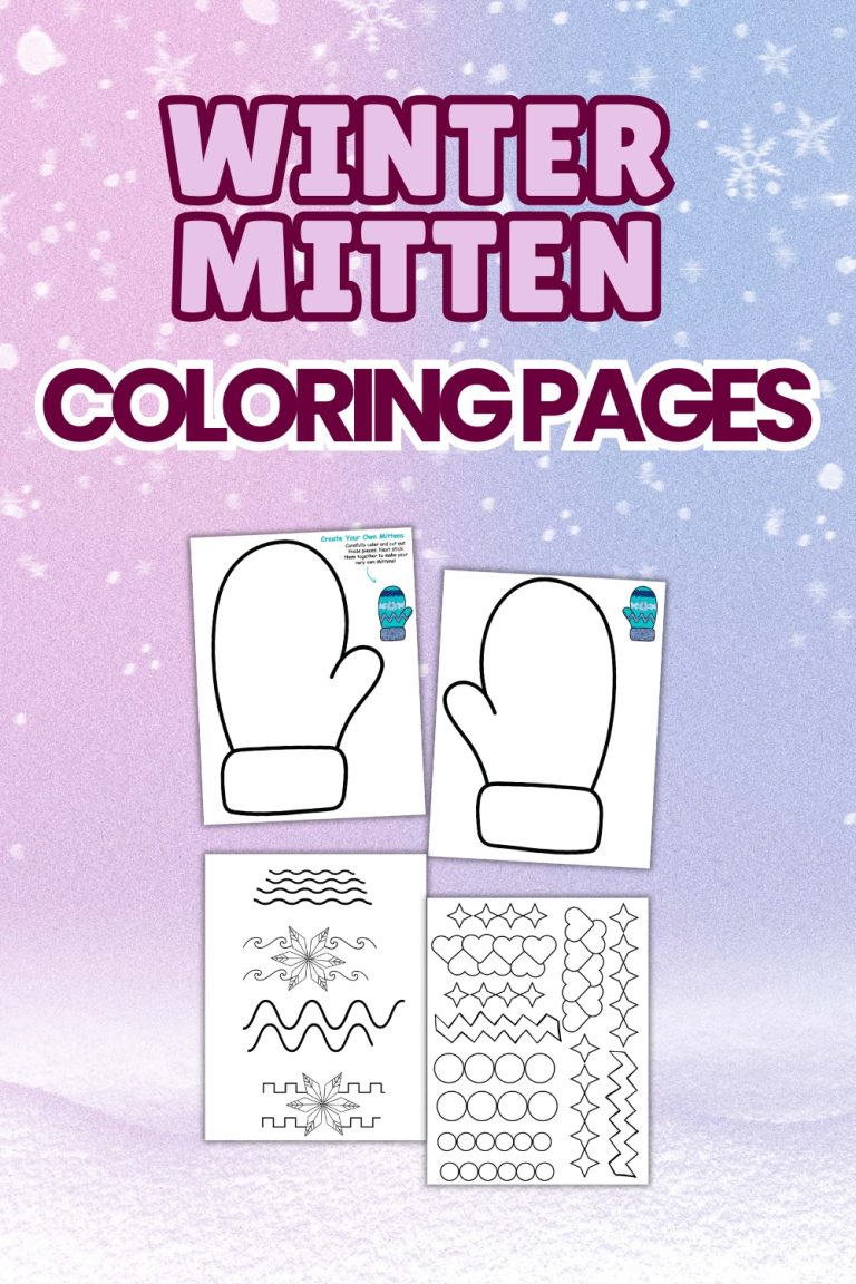 Winter Mitten Coloring Pages - Fun Coloring Sheets
