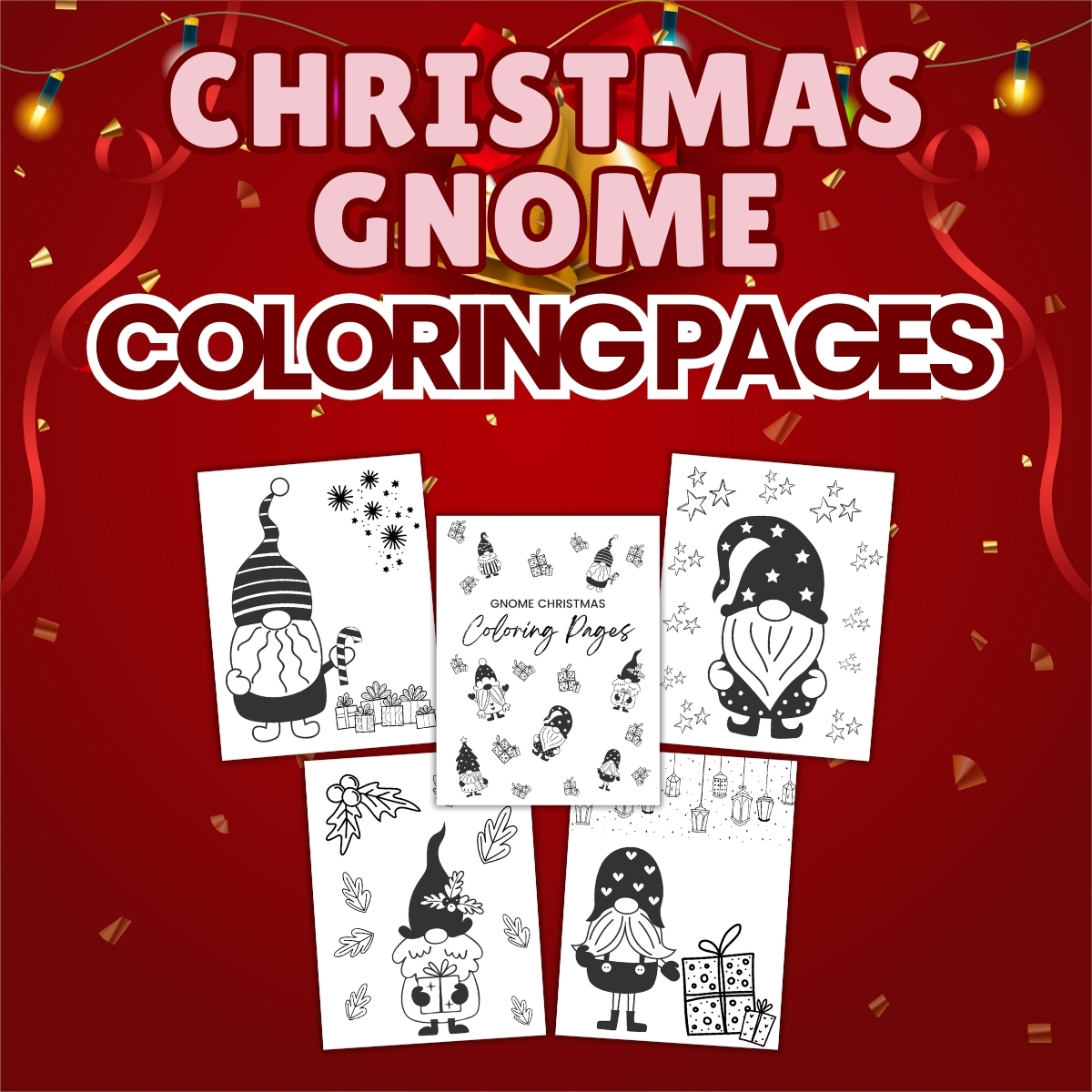 Christmas Gnome Coloring Pages - Fun Coloring Sheets