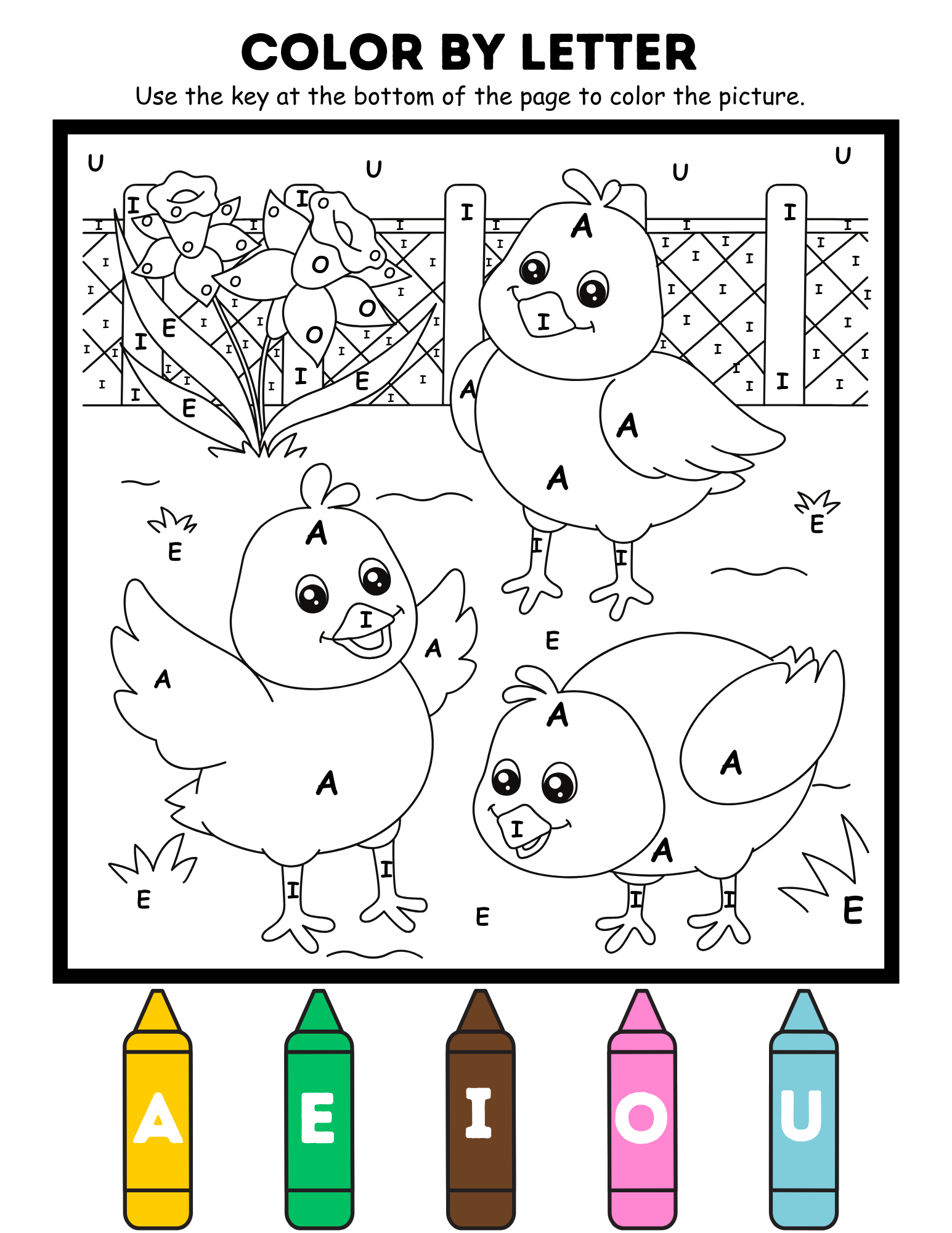Color By Letter - Fun Coloring Sheets