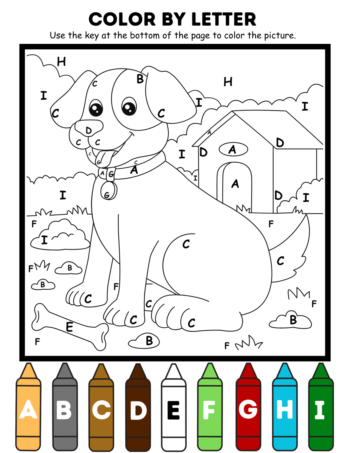 Color By Letter - Fun Coloring Sheets