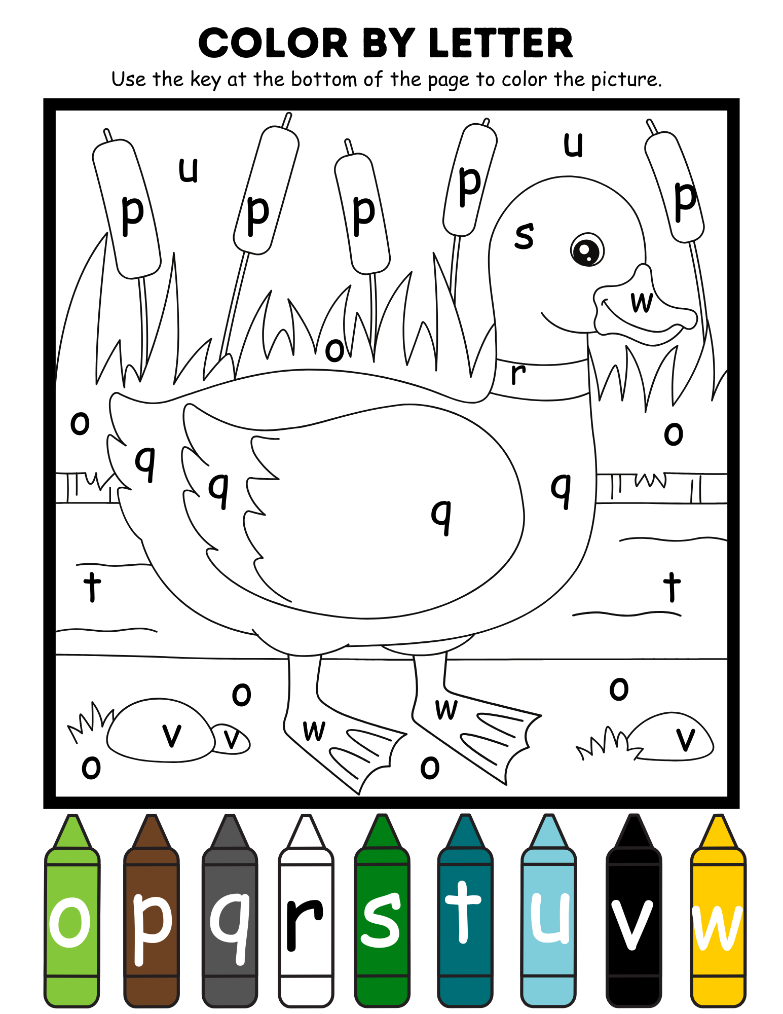 Color By Letter - Fun Coloring Sheets