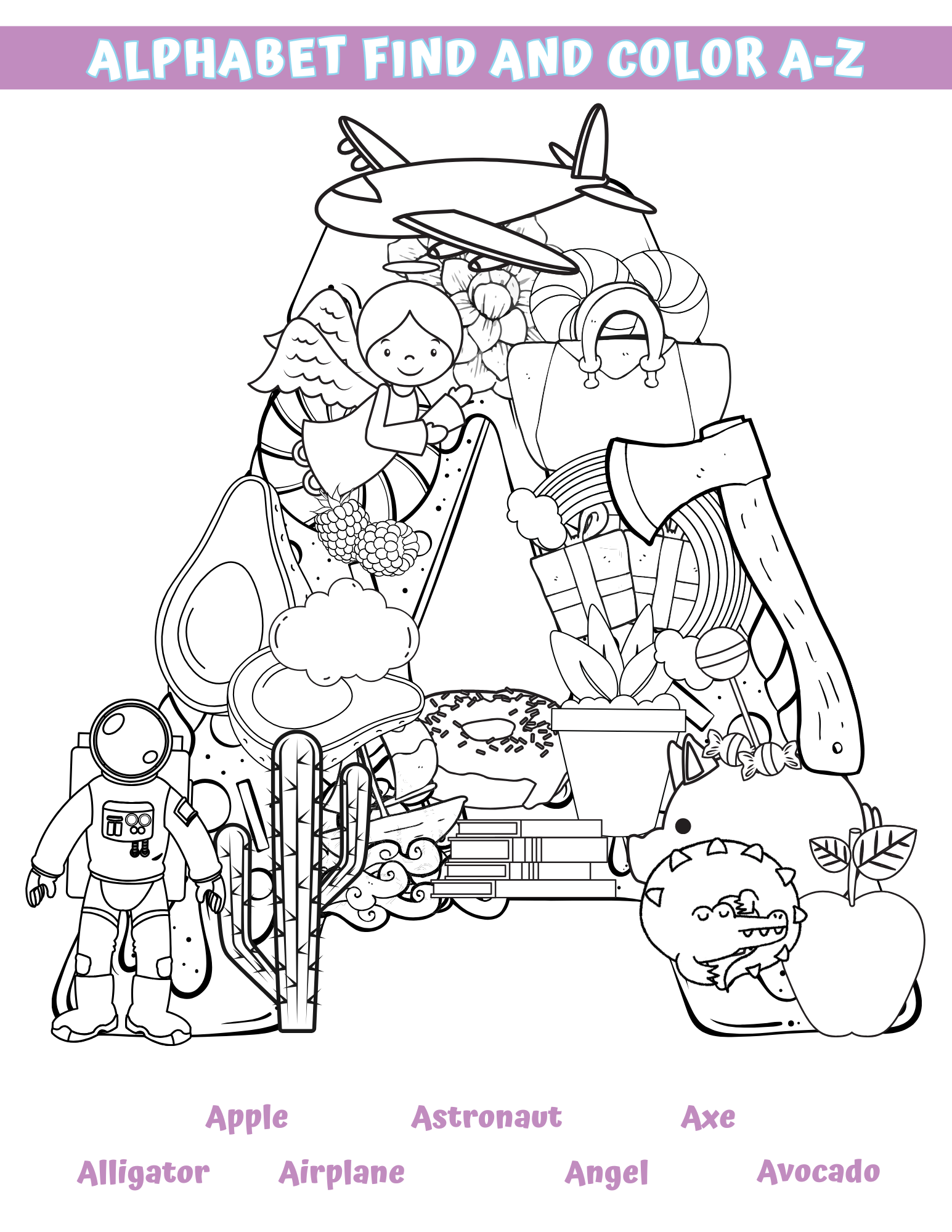 Alphabet Find and Color Pages - Fun Coloring Sheets