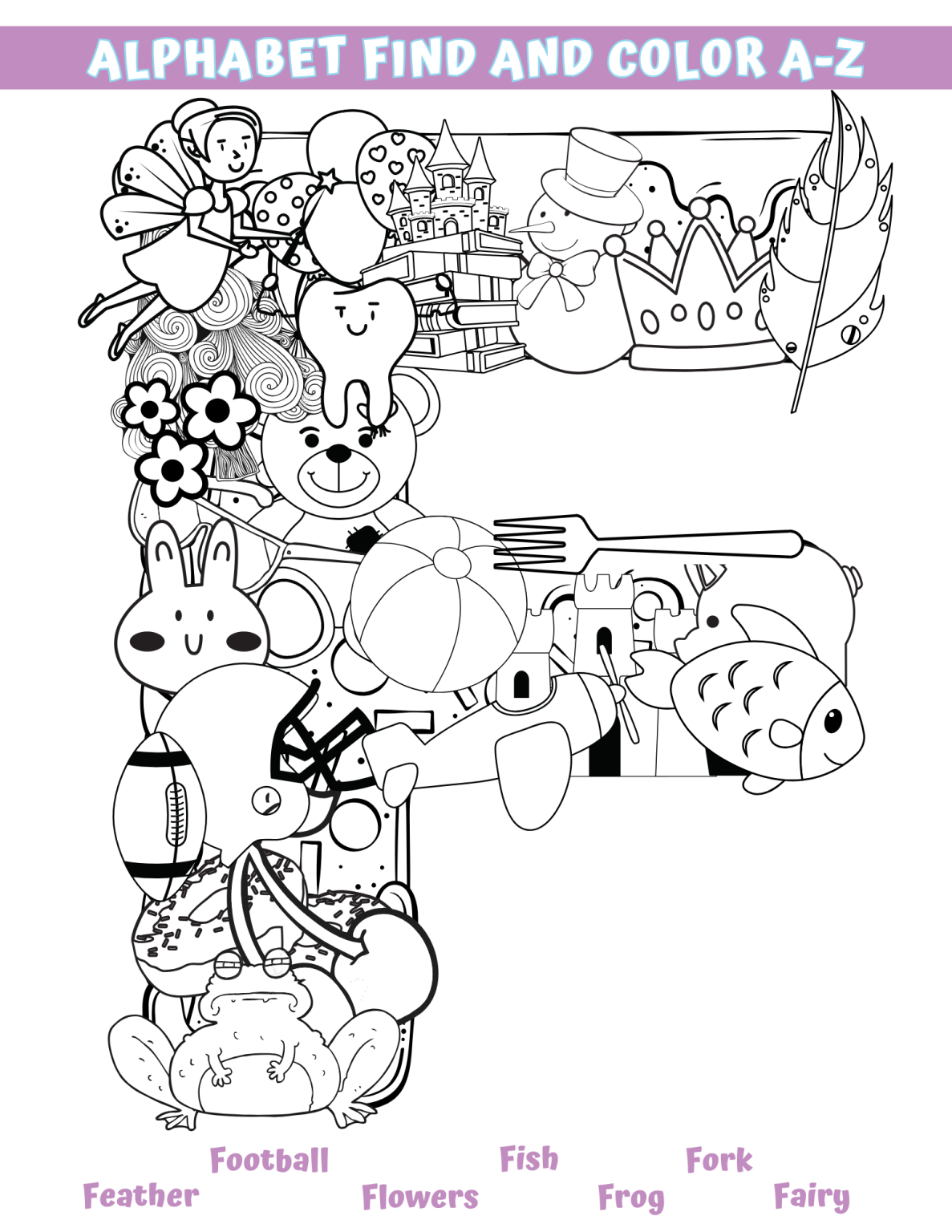 Alphabet Find and Color Pages - Fun Coloring Sheets