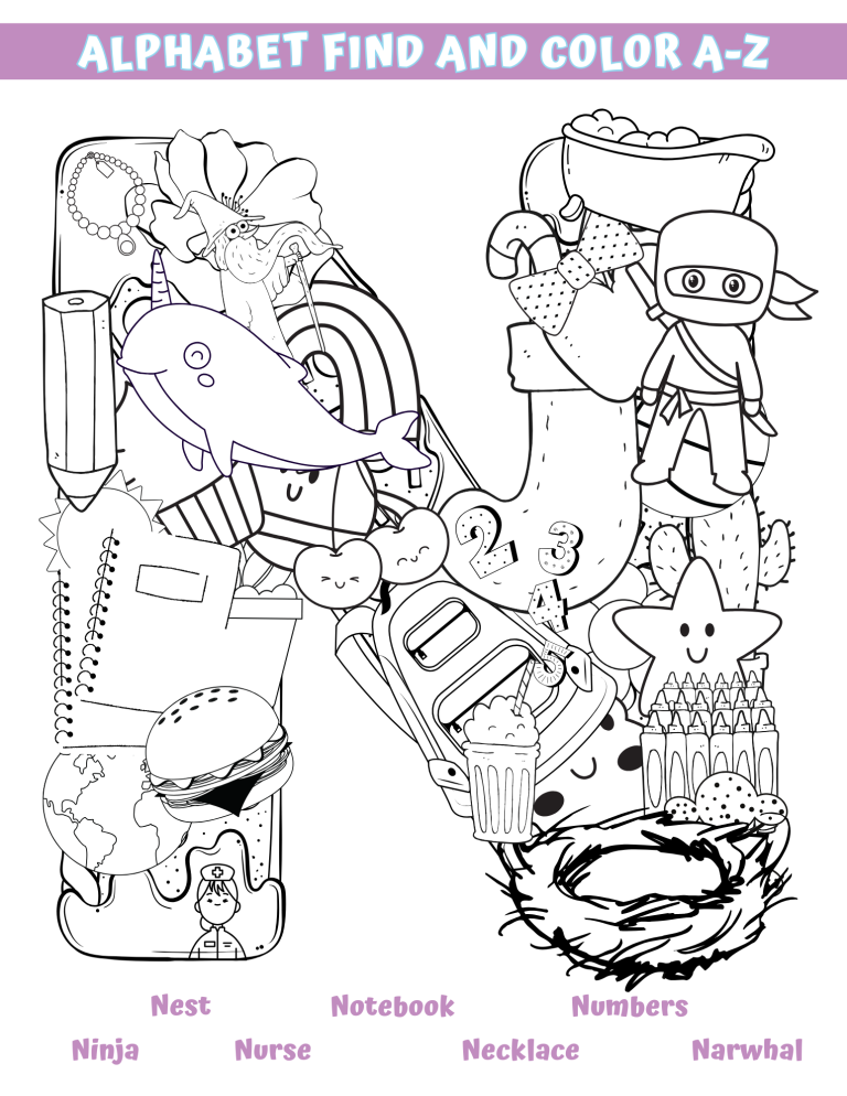 Alphabet Find and Color Pages - Fun Coloring Sheets