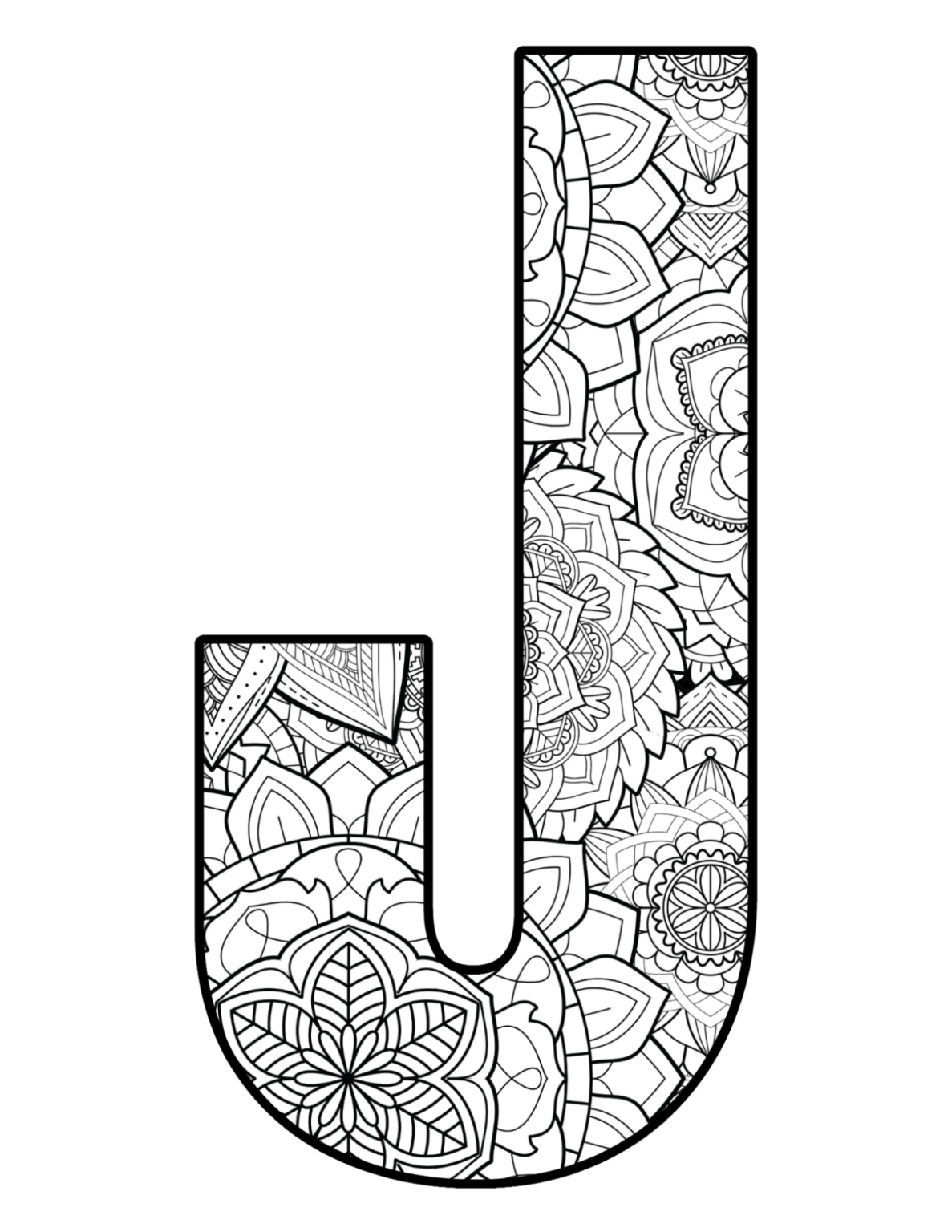 Mandala Alphabet Coloring Pages - Fun Coloring Sheets