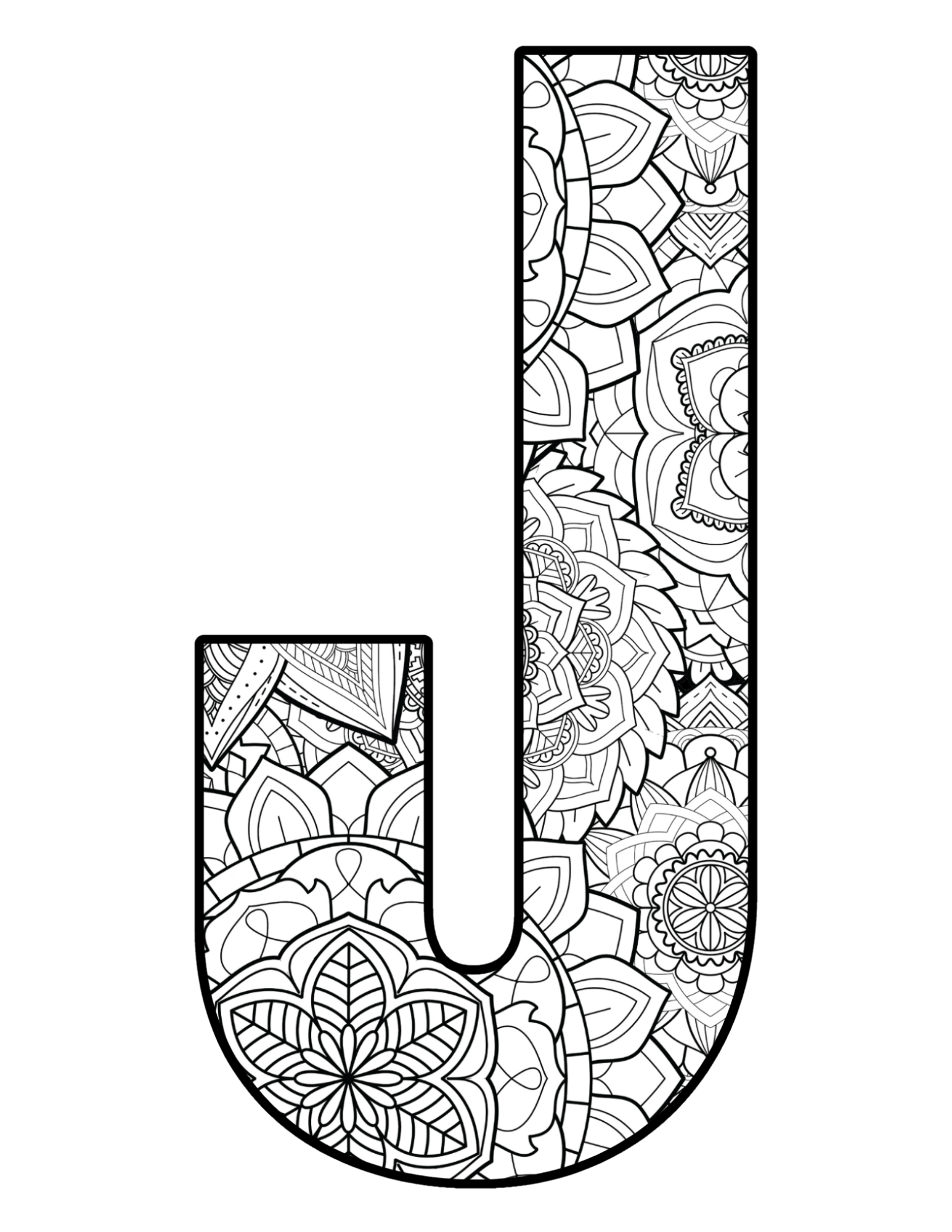 Mandala Alphabet Coloring Pages - Fun Coloring Sheets