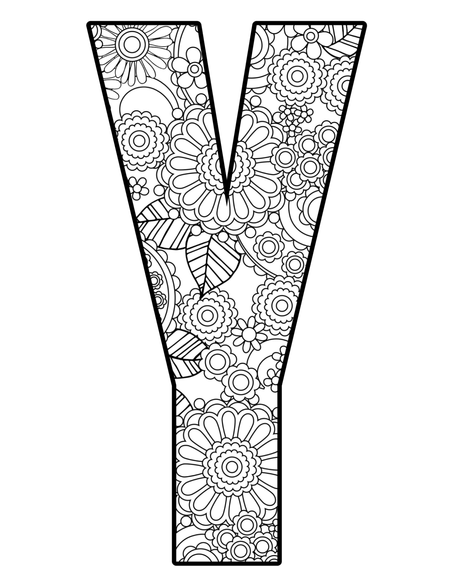 Mandala Alphabet Coloring Pages - Fun Coloring Sheets