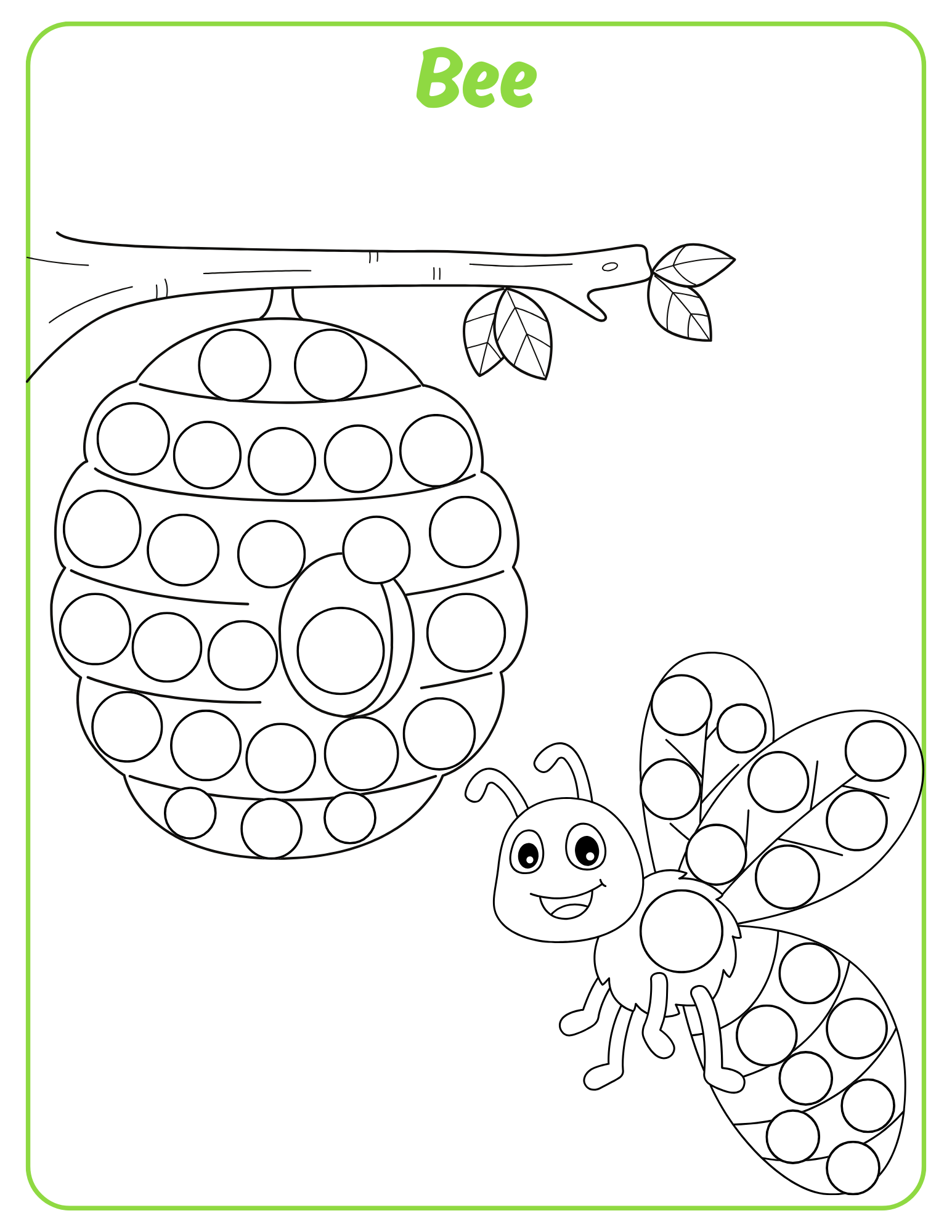Spring Dot Marker Coloring Pages - Fun Coloring Sheets