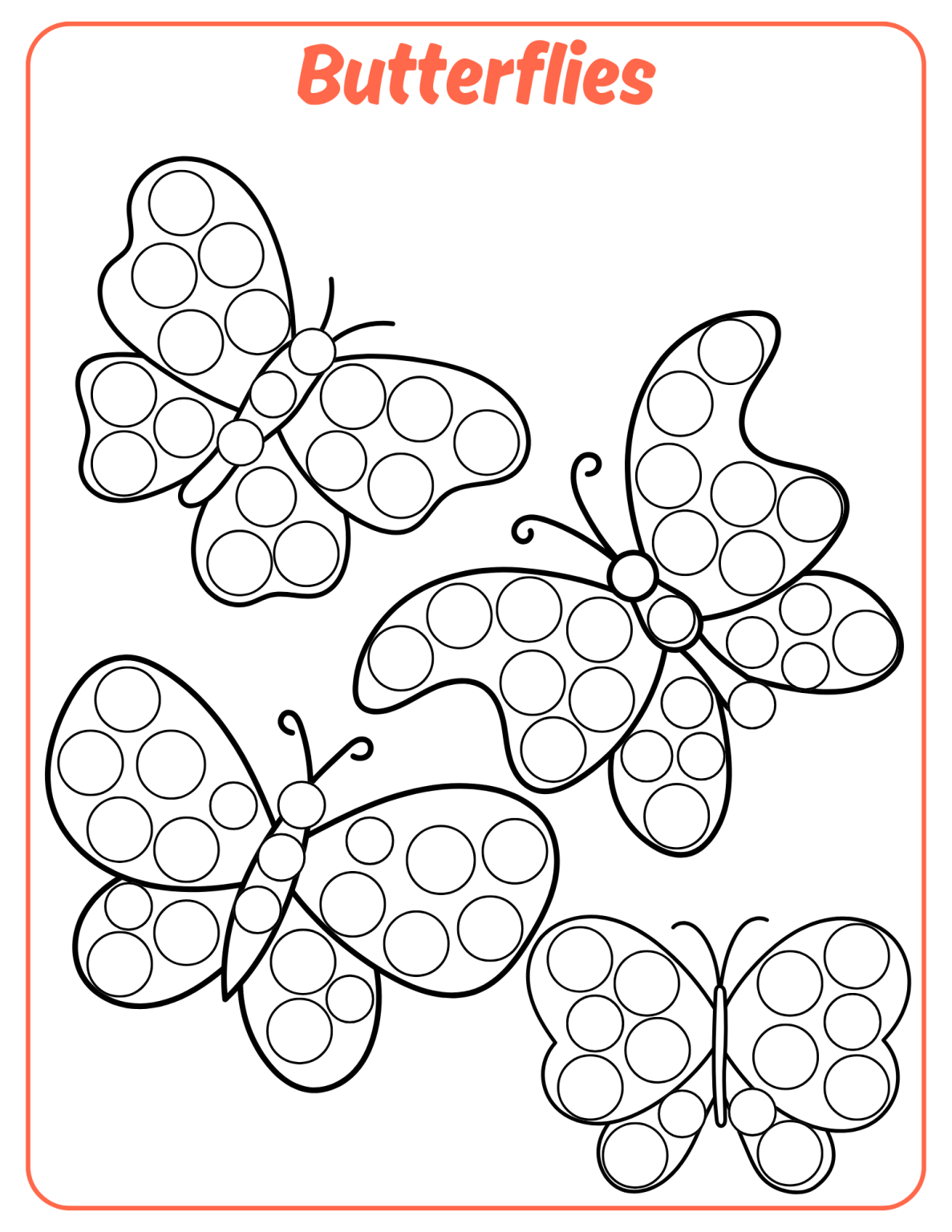 Spring Dot Marker Coloring Pages - Fun Coloring Sheets