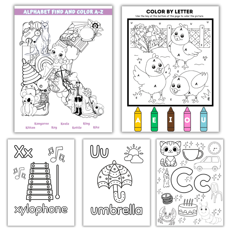 Color By Letter - Fun Coloring Sheets