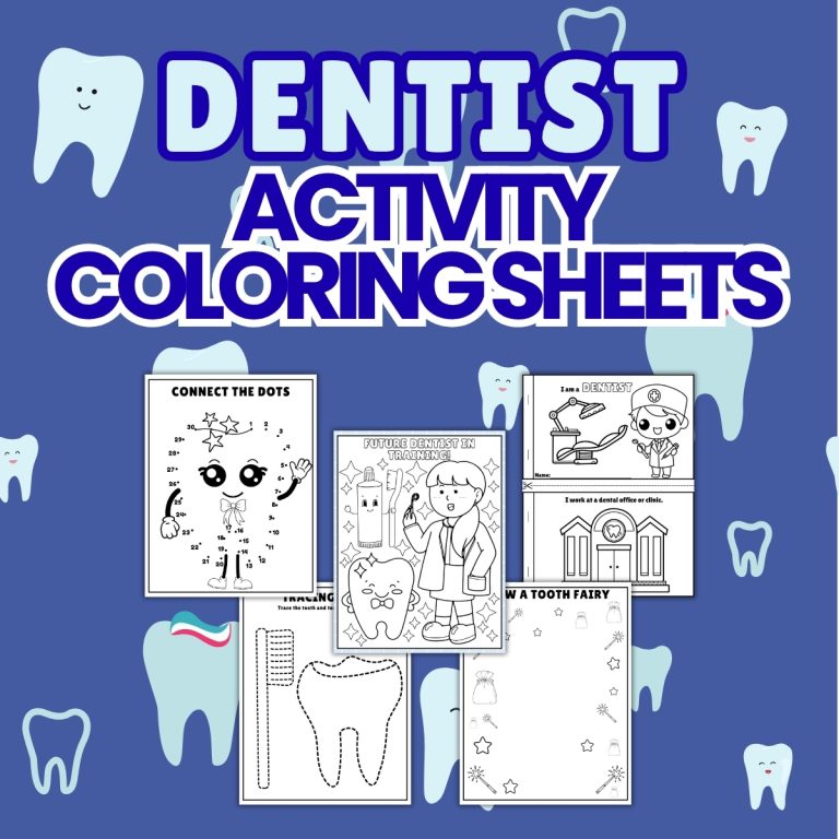 Dentist Activity Coloring Sheets - Fun Coloring Sheets