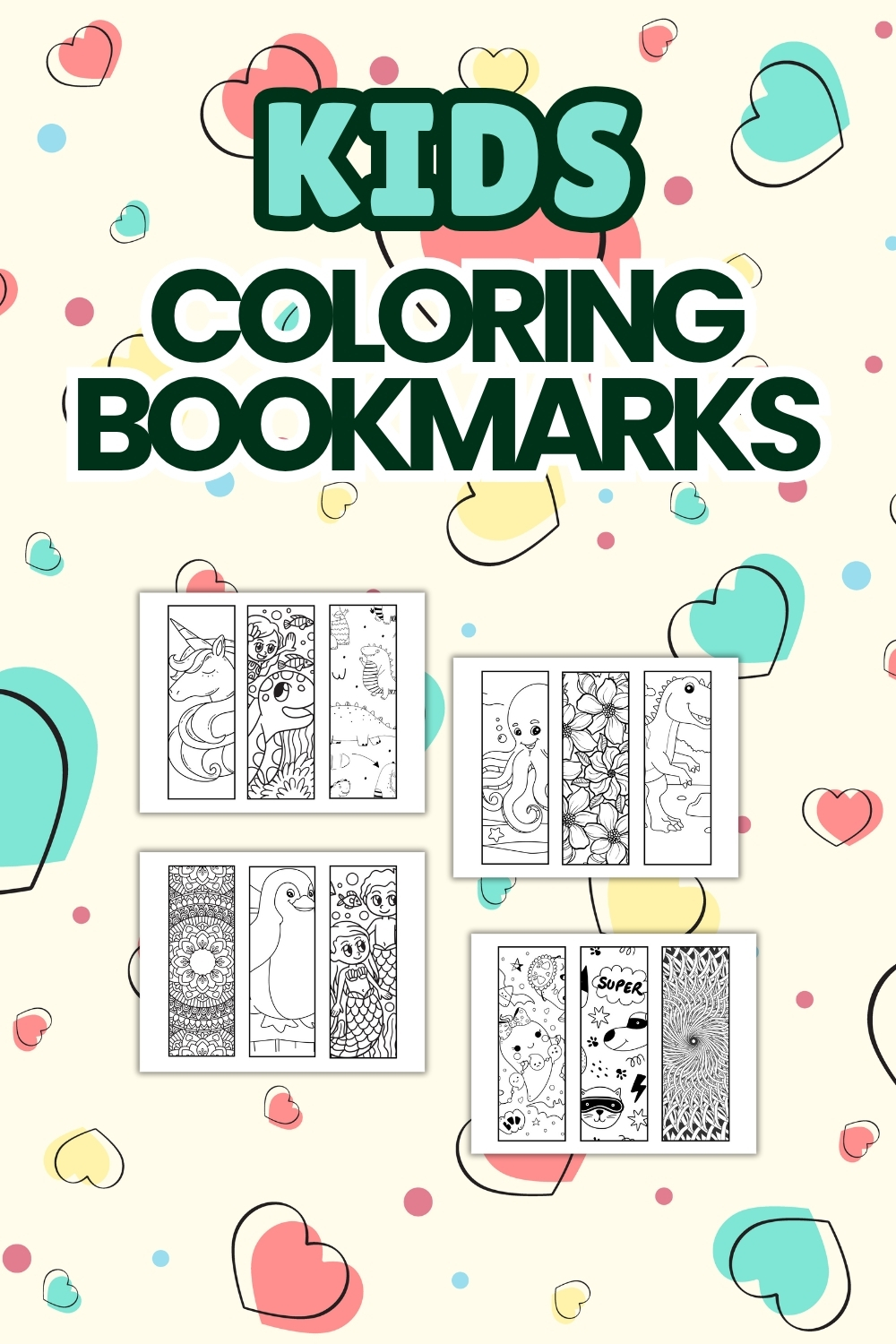 Kids Coloring Bookmarks - Fun Coloring Sheets