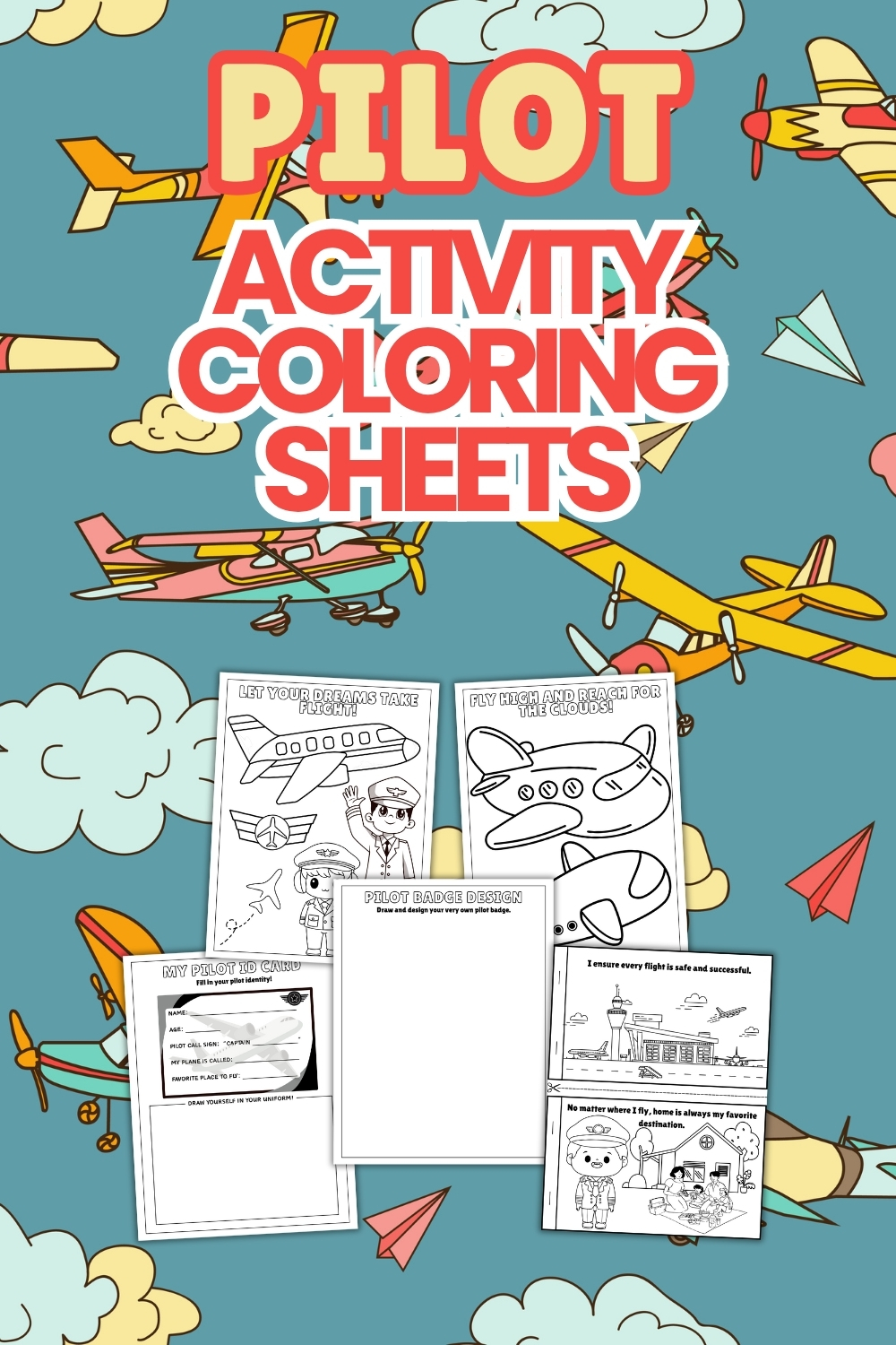 Pilot Activity and Coloring Sheets - Fun Coloring Sheets