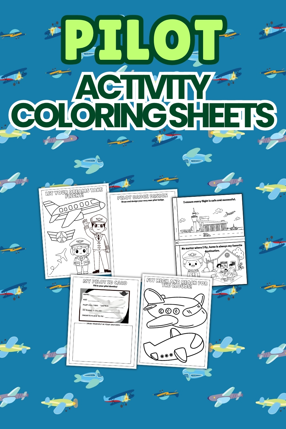 Pilot Activity and Coloring Sheets - Fun Coloring Sheets