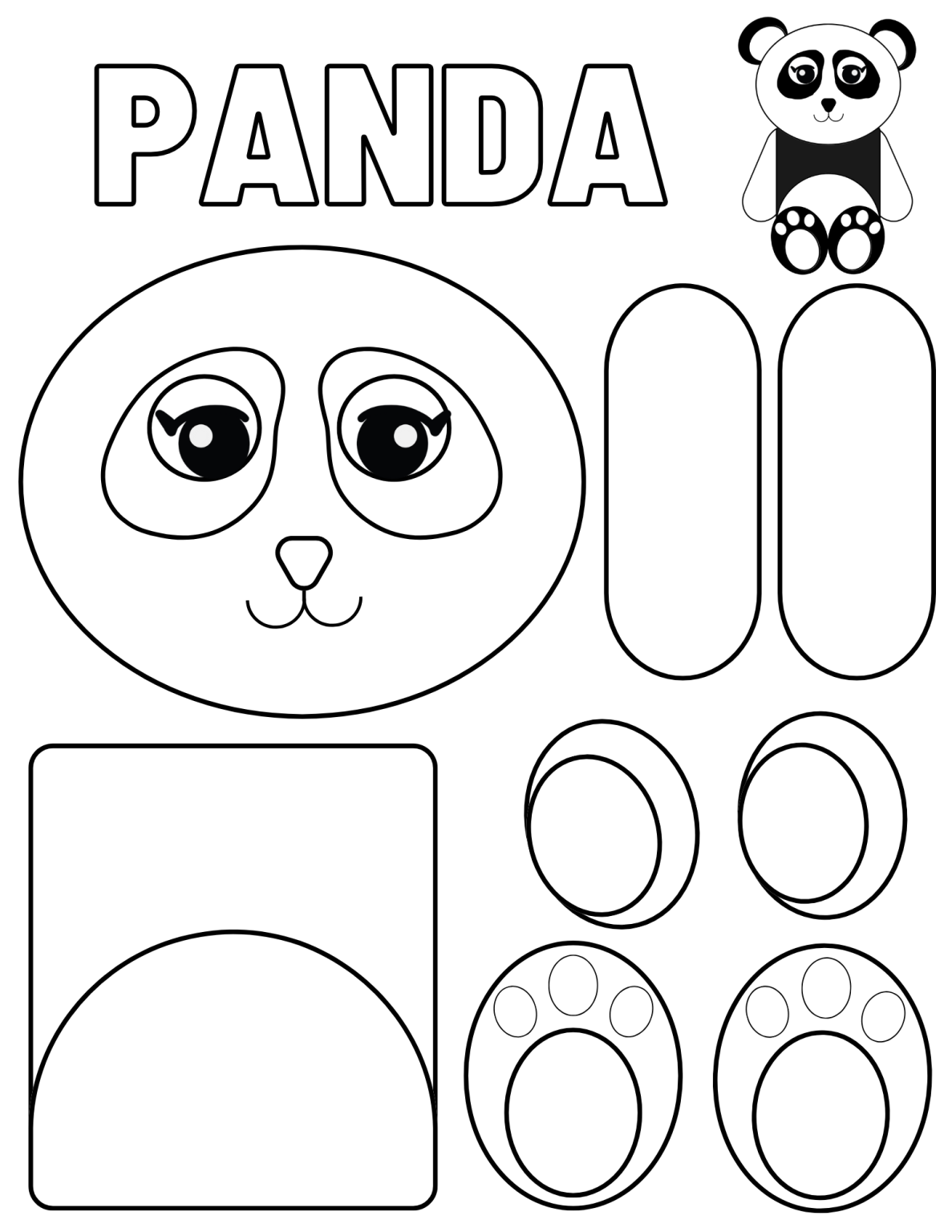 Cut, Paste and Color Animals - Fun Coloring Sheets
