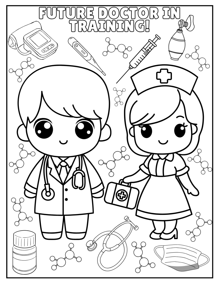 Doctor Activity and Coloring Sheets - Fun Coloring Sheets