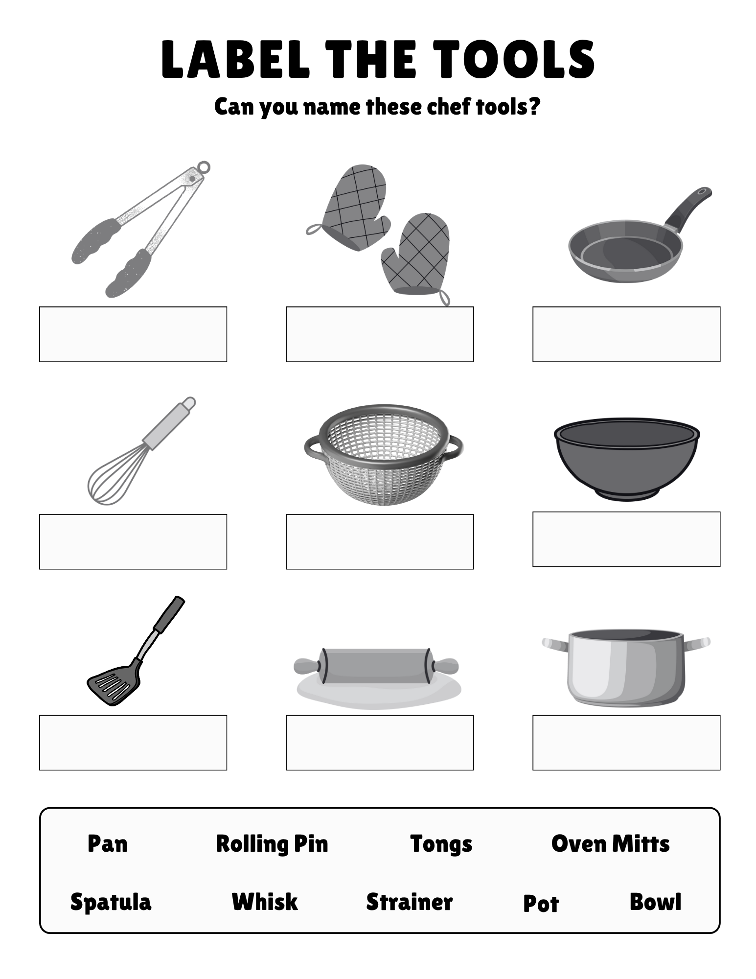 Chef Coloring and Activity Sheets - Fun Coloring Sheets