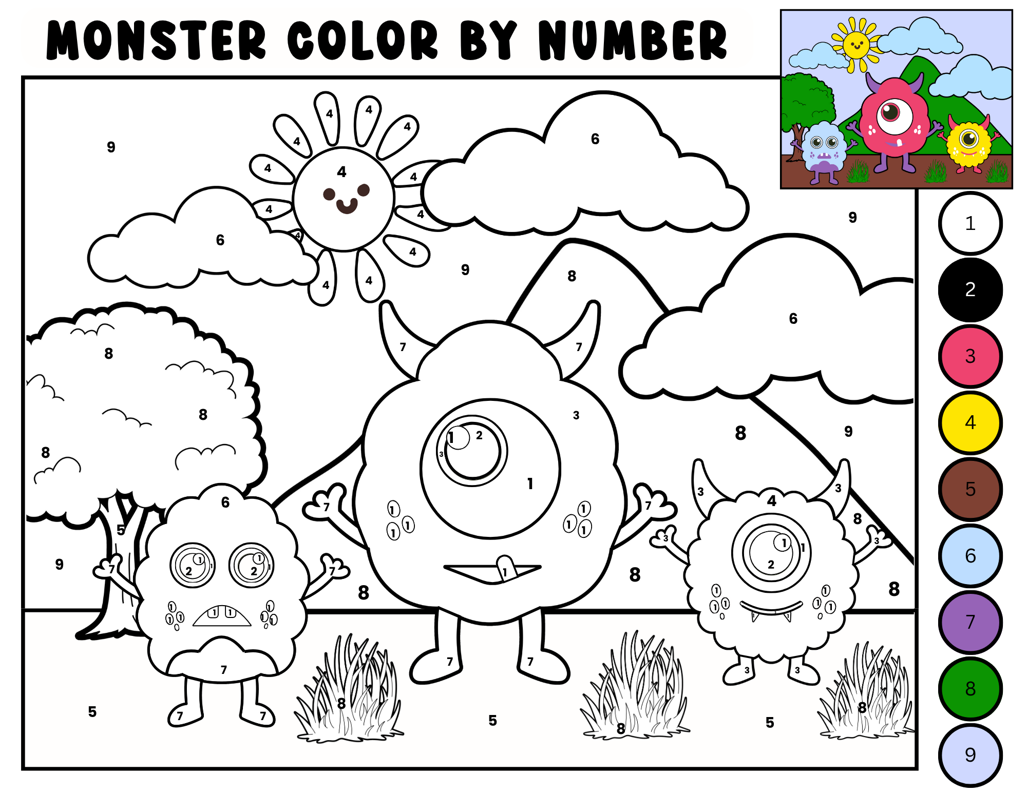 Kids Monster Pack - Fun Coloring Sheets