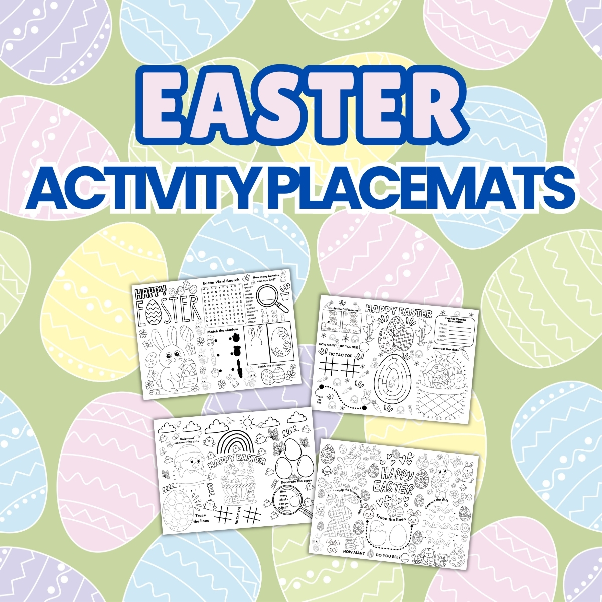 Free Easter Activity Placemats - Fun Coloring Sheets