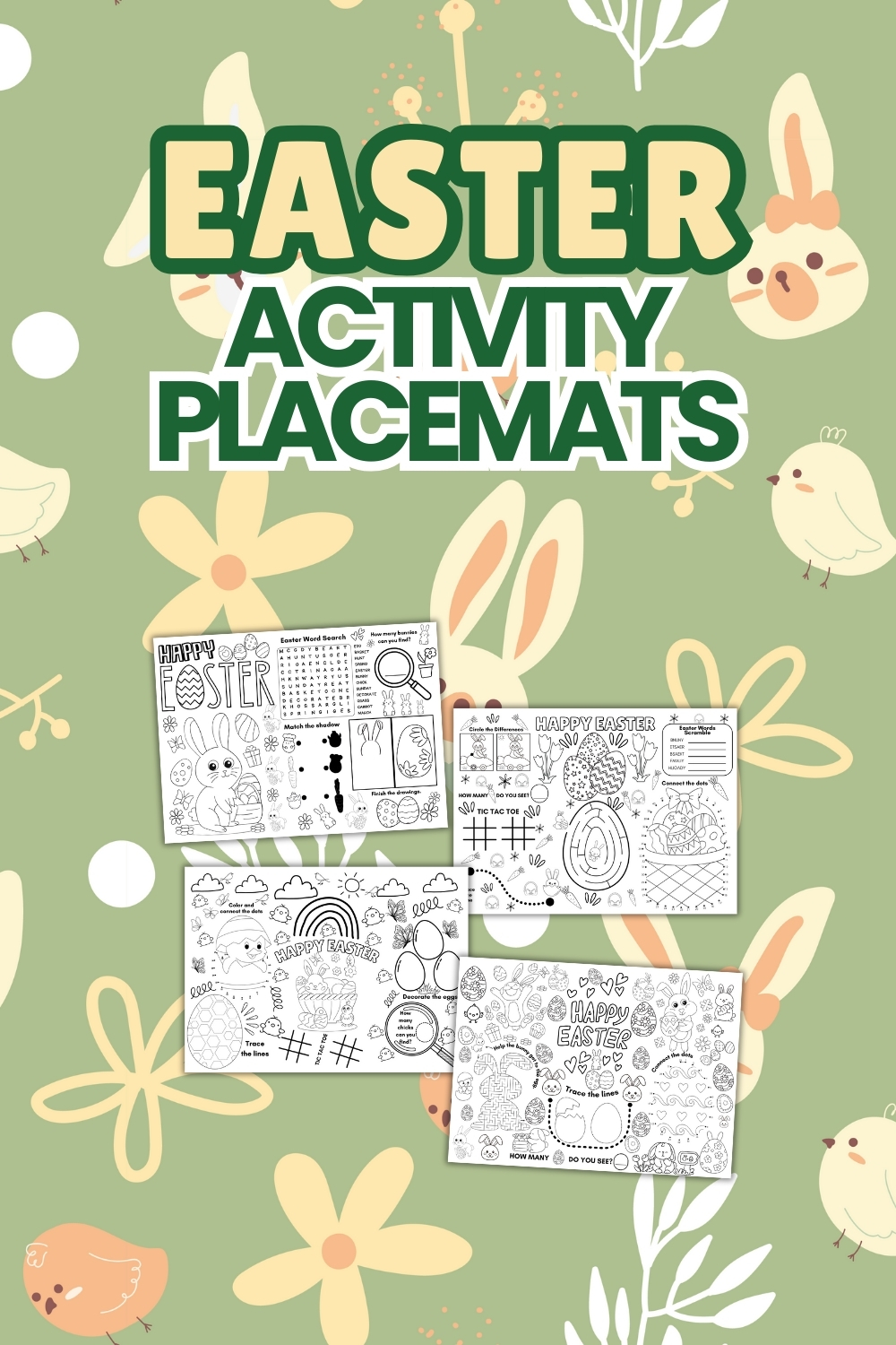Free Easter Activity Placemats - Fun Coloring Sheets
