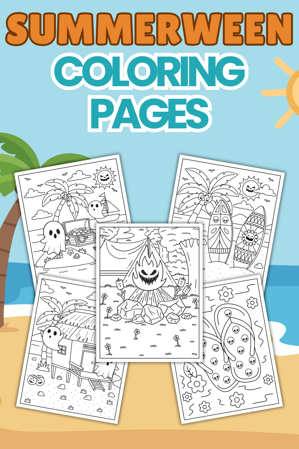 Summerween Coloring Pages - Fun Coloring Sheets