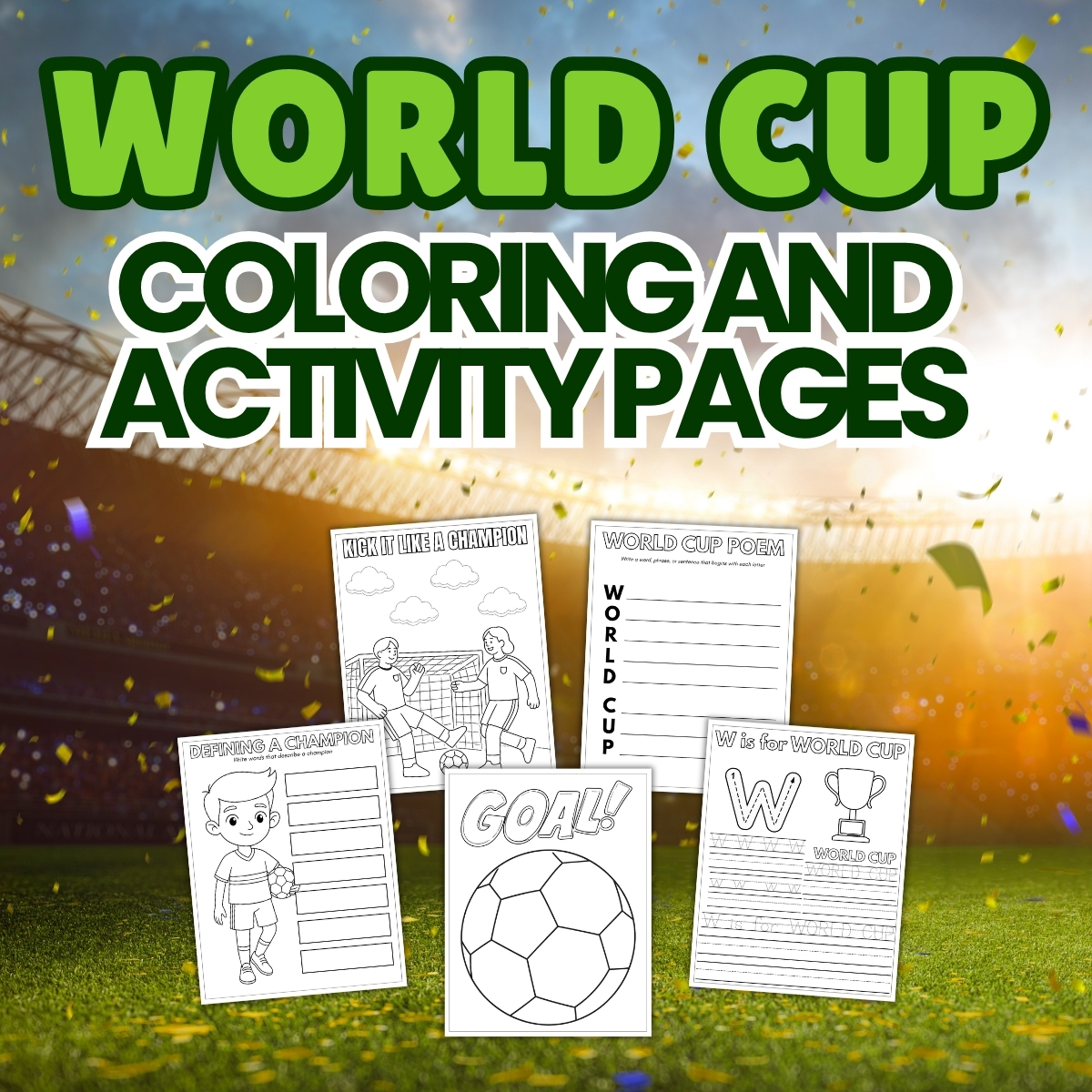 World Cup Coloring and Activity Pages - Fun Coloring Sheets